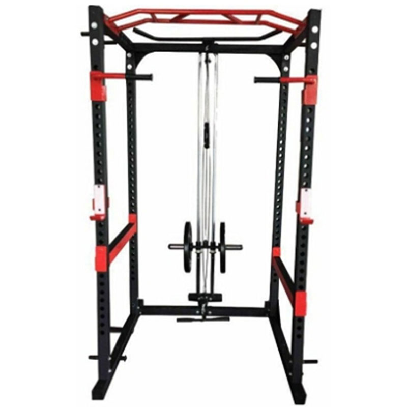 Multi Machine Gym Equipment Squat Power Rack Cage with Lat Attachment ...